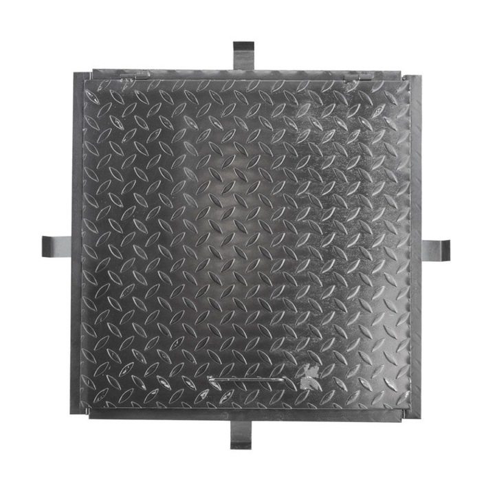 Capac camin 600x600 mm, tabla zincata 3 mm, vopsit negru - eMAG.ro