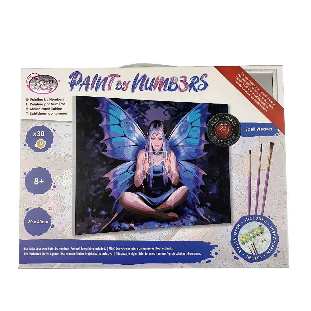 Set pictura pe numere, Spell weaver - Anne Stokes, 30x30cm, Craft Buddy ...