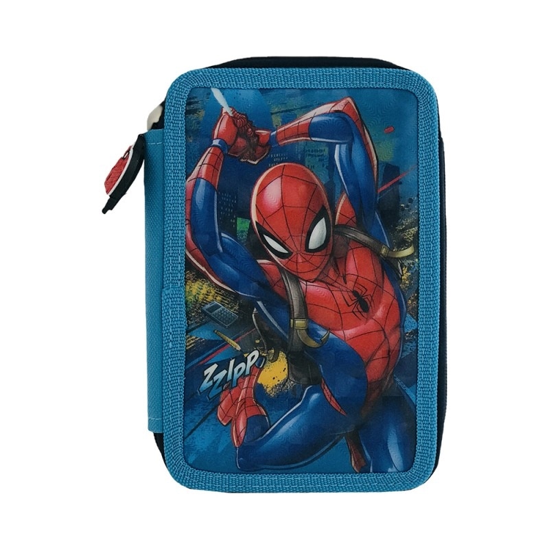 Penar textil 3 fermoare Spider-Man, 21 x 14 x 6 cm - eMAG.ro