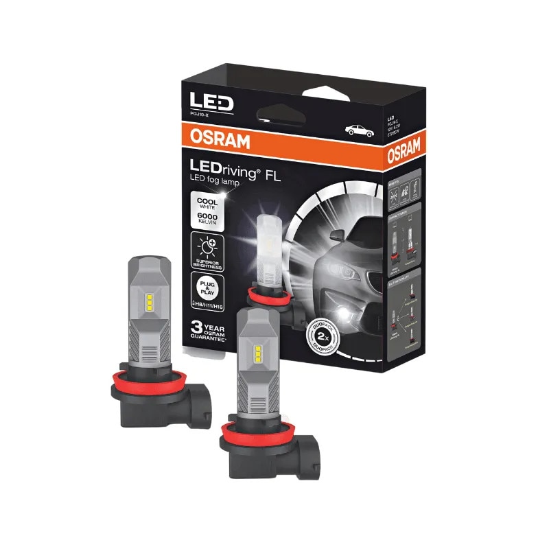 2 LED izzóból álló készlet márka Osram H8, H11, H16 LEDriving FL Új ...