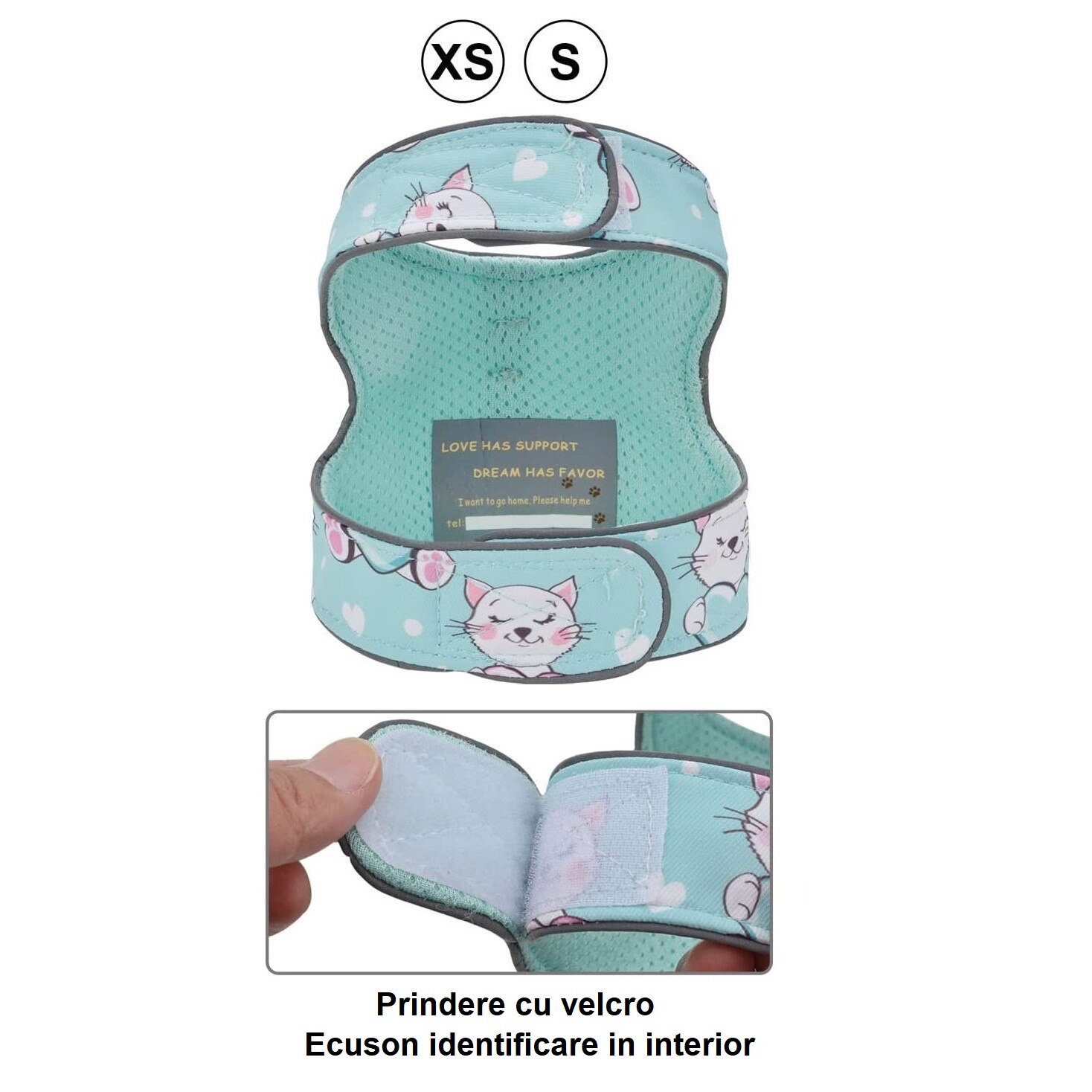 Set Ham si lesa pentru pisici, S, Addachic, Bleu - eMAG.ro
