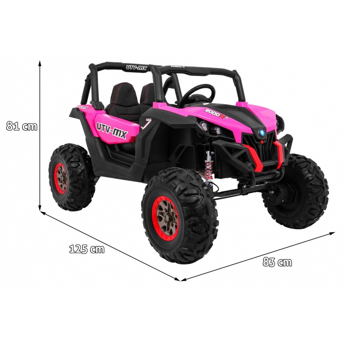 Masinuta electrica Buggy SuperStar 4x4, 4 motoare, 2 locuri, roti spuma ...