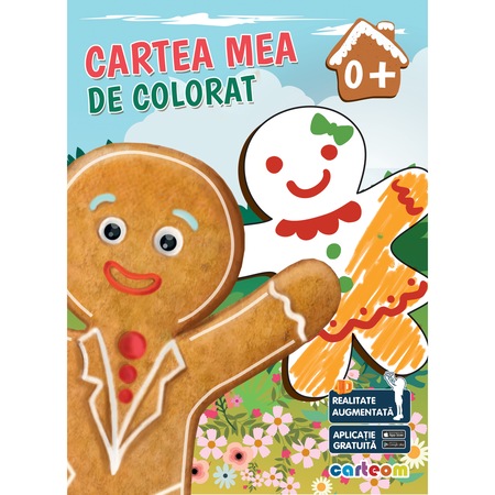 Cartea Mea de Colorat - cu Realitate Augmentata, carte de colorat interactiva, 4D, Carteom - eMAG.ro
