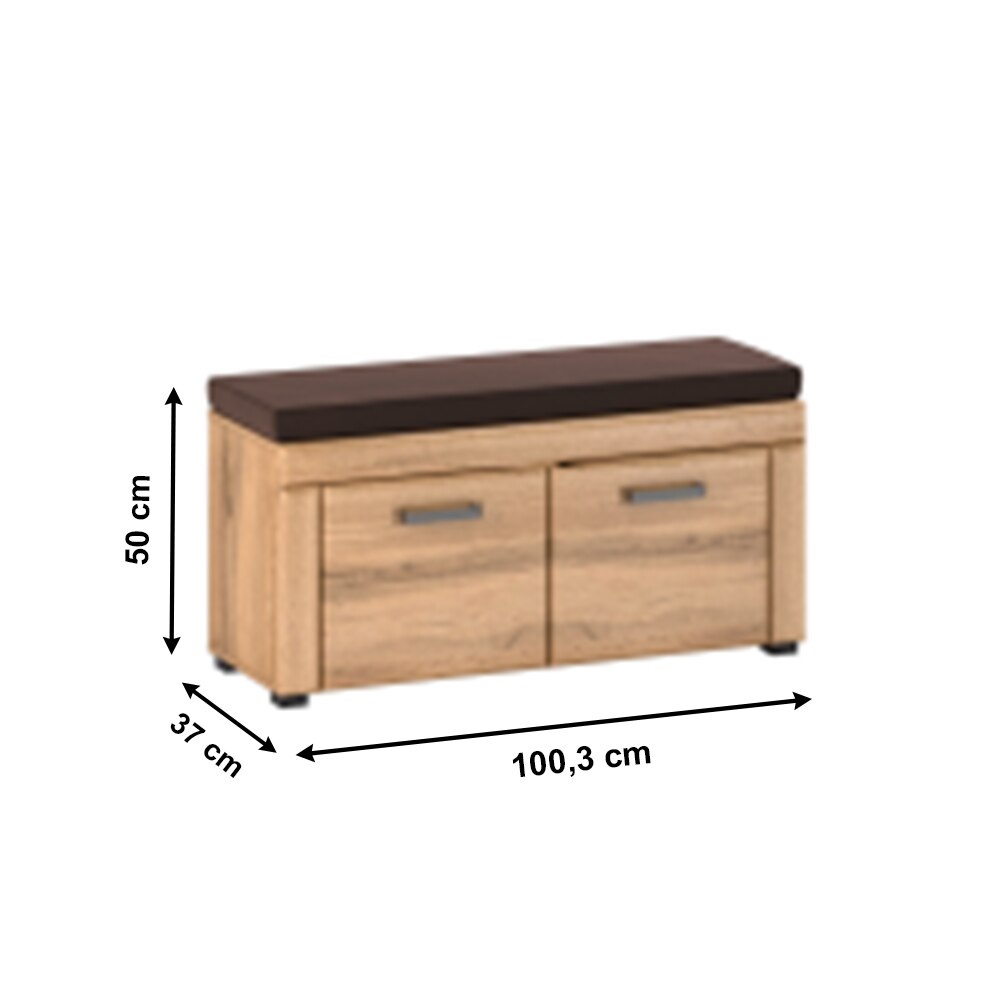 Pantofar mdf stejar apalache Pusan 100.3x37x50 cm - eMAG.ro