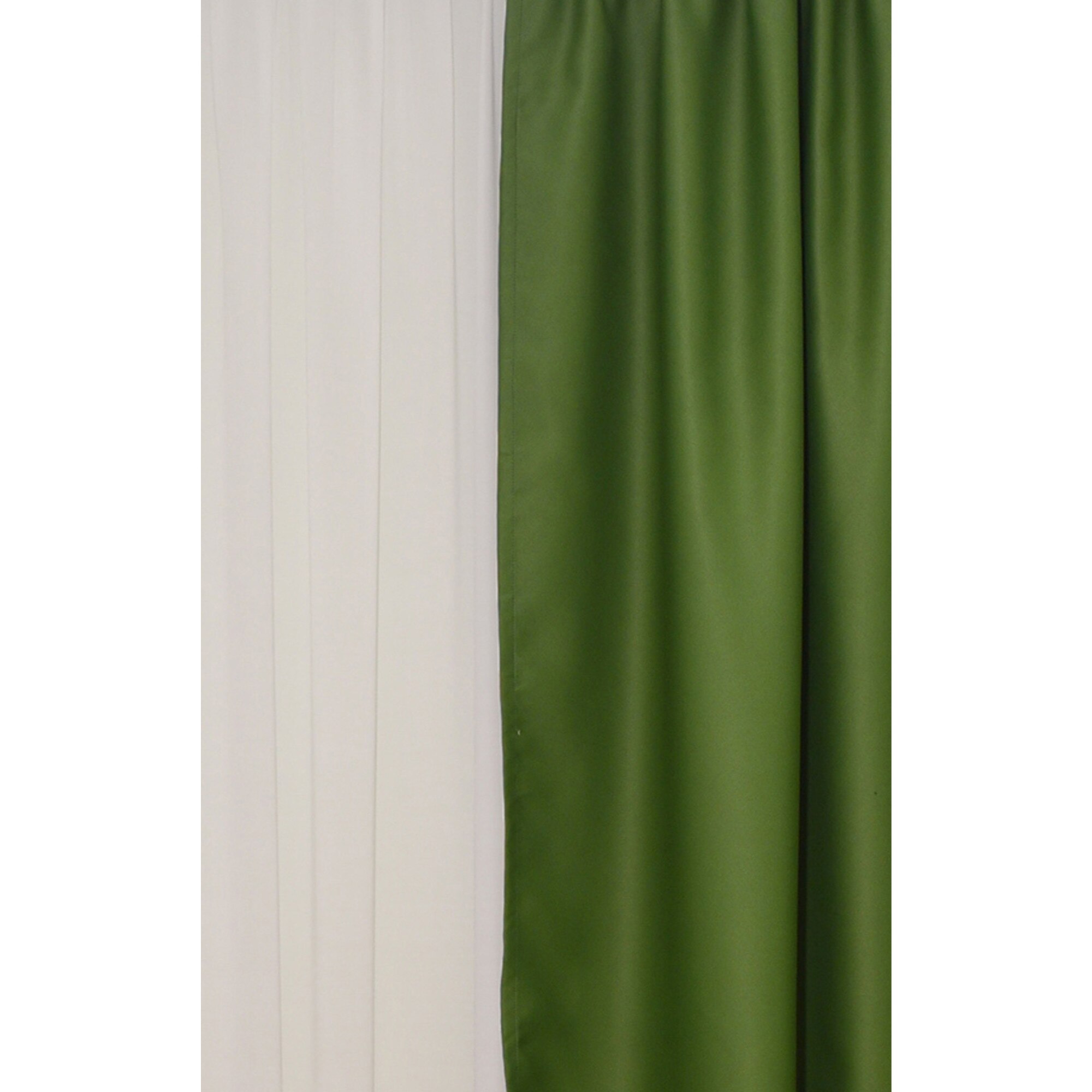 Set doua draperii Black-out Verde 2x200x225 cm, cu rejansa - eMAG.ro