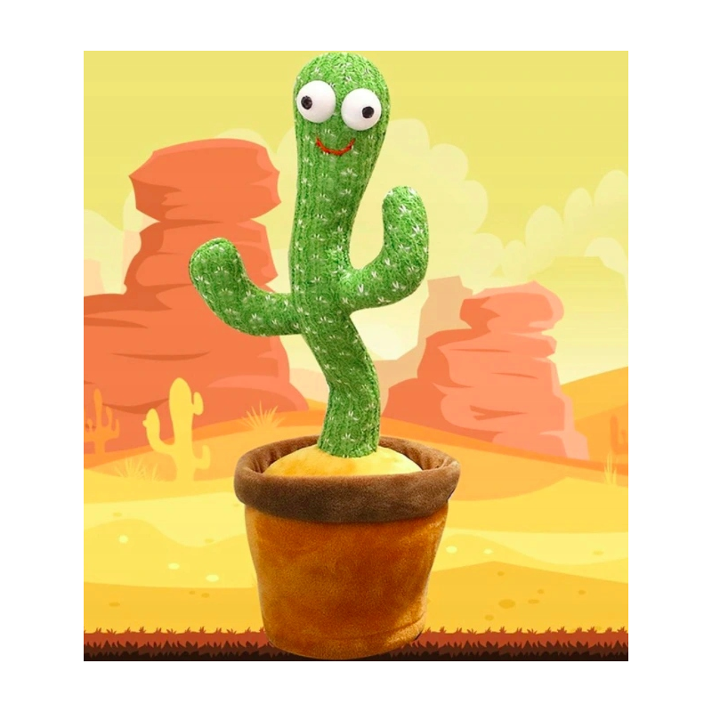 Cactus vorbitor cu iluminare LED, Gonga® Verde - eMAG.ro