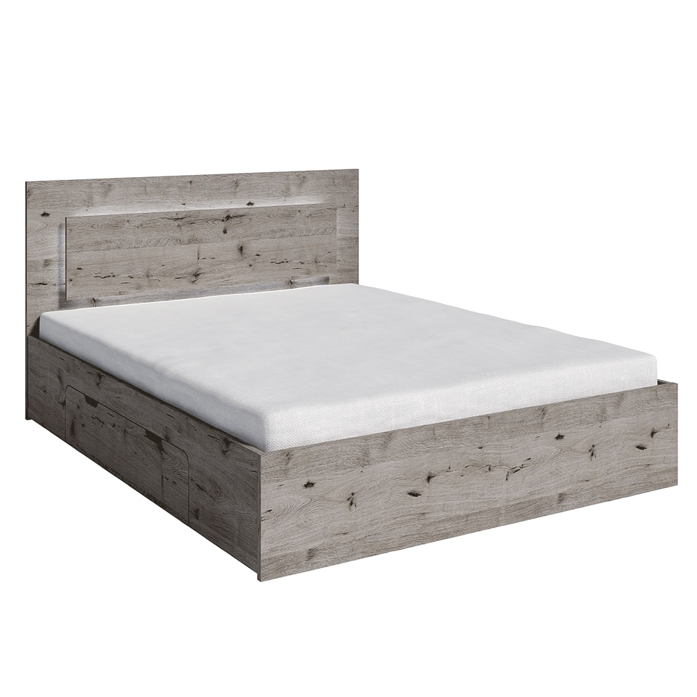 Set mobilier dormitor mdf maro stejar Wellington Togos 230x62x215 cm ...