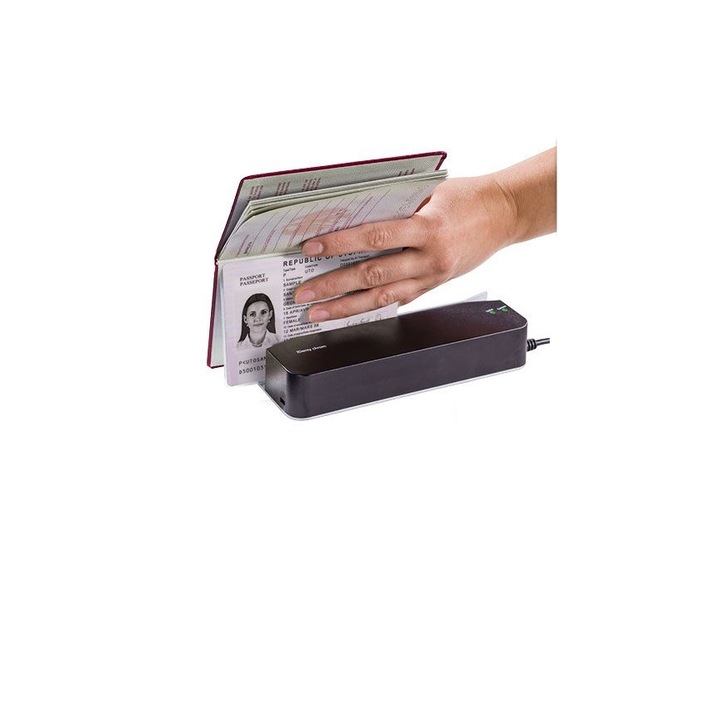 Scanner documente de identitate Desko IDenty Chrom, Swipe, OCR, MRZ ...