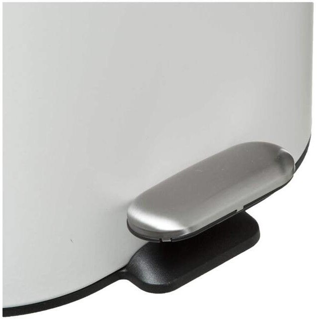 Cos gunoi cu pedala Siliflex, 6 L, Inox, Alb - eMAG.ro