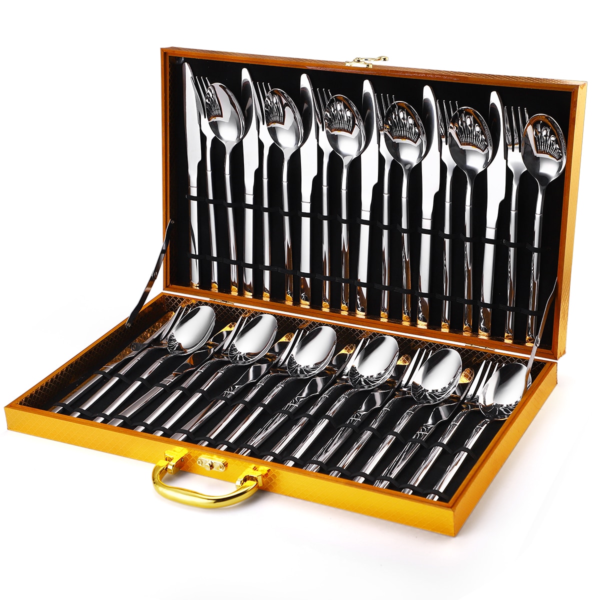 Set tacamuri din inox 36 piese, pentru 12 persoane TRENDY’S, luxury ...