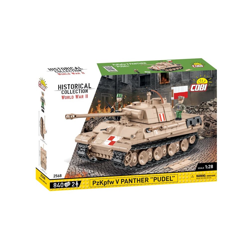 COBI Építőkészlet WWII 2568 Tank PzKpwv V Panther Pudel, 840 darabos ...
