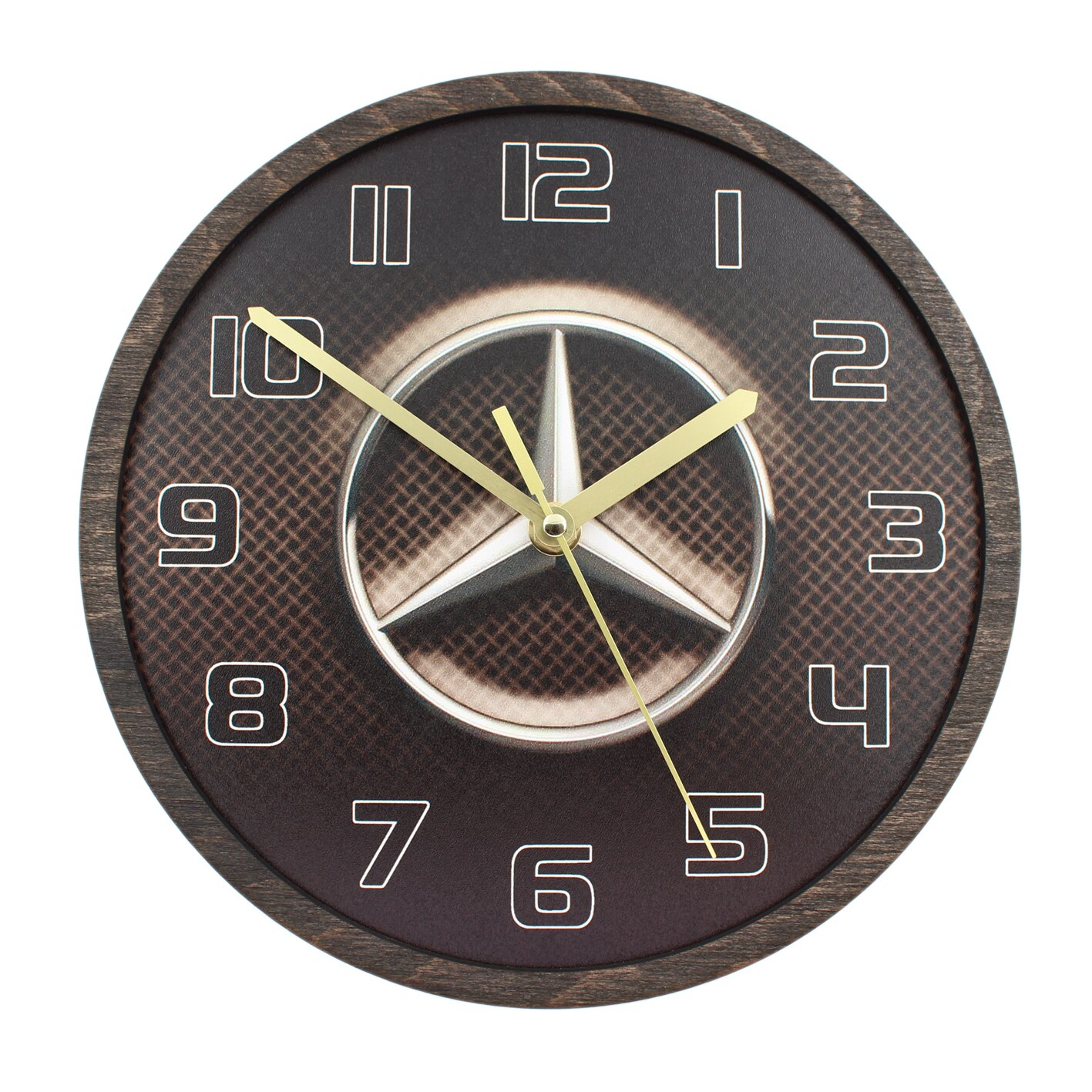 Ceas decorativ din HDF si placaj lemn de perete - Mercedes - eMAG.ro