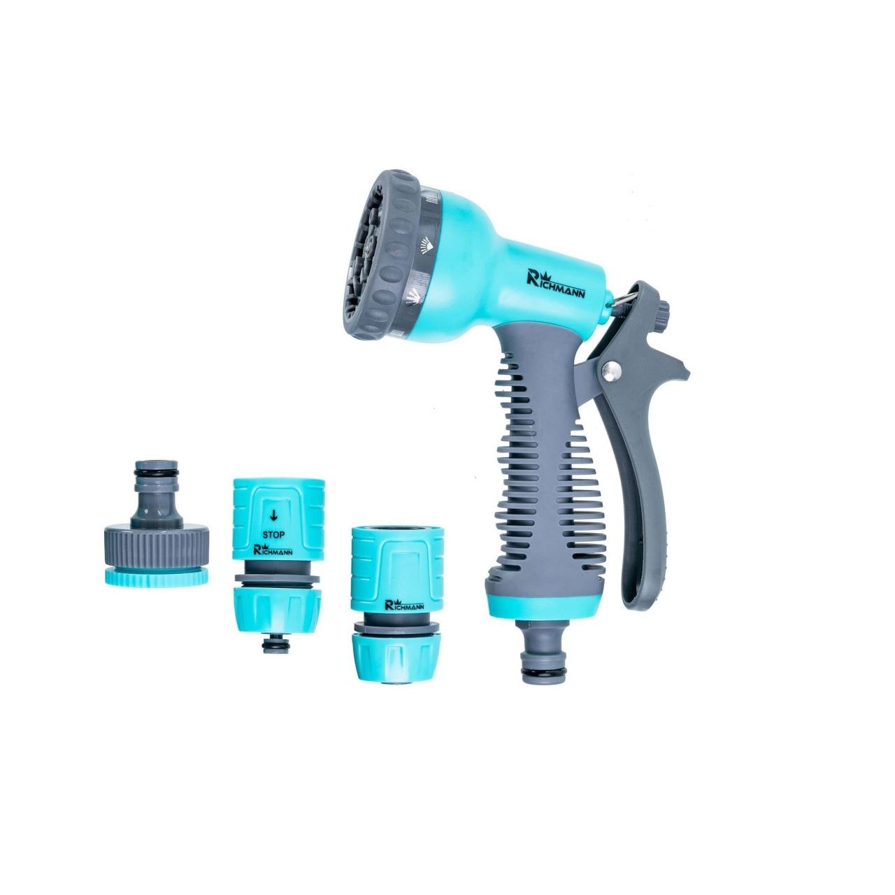 Pistol stropit gradina, tip dus, 9 moduri, plastic, cu accesorii ...