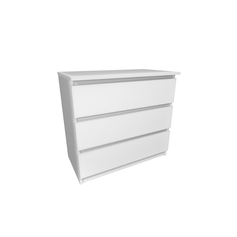 Comoda cu 3 sertare, alb, 70 x 45 cm - eMAG.ro