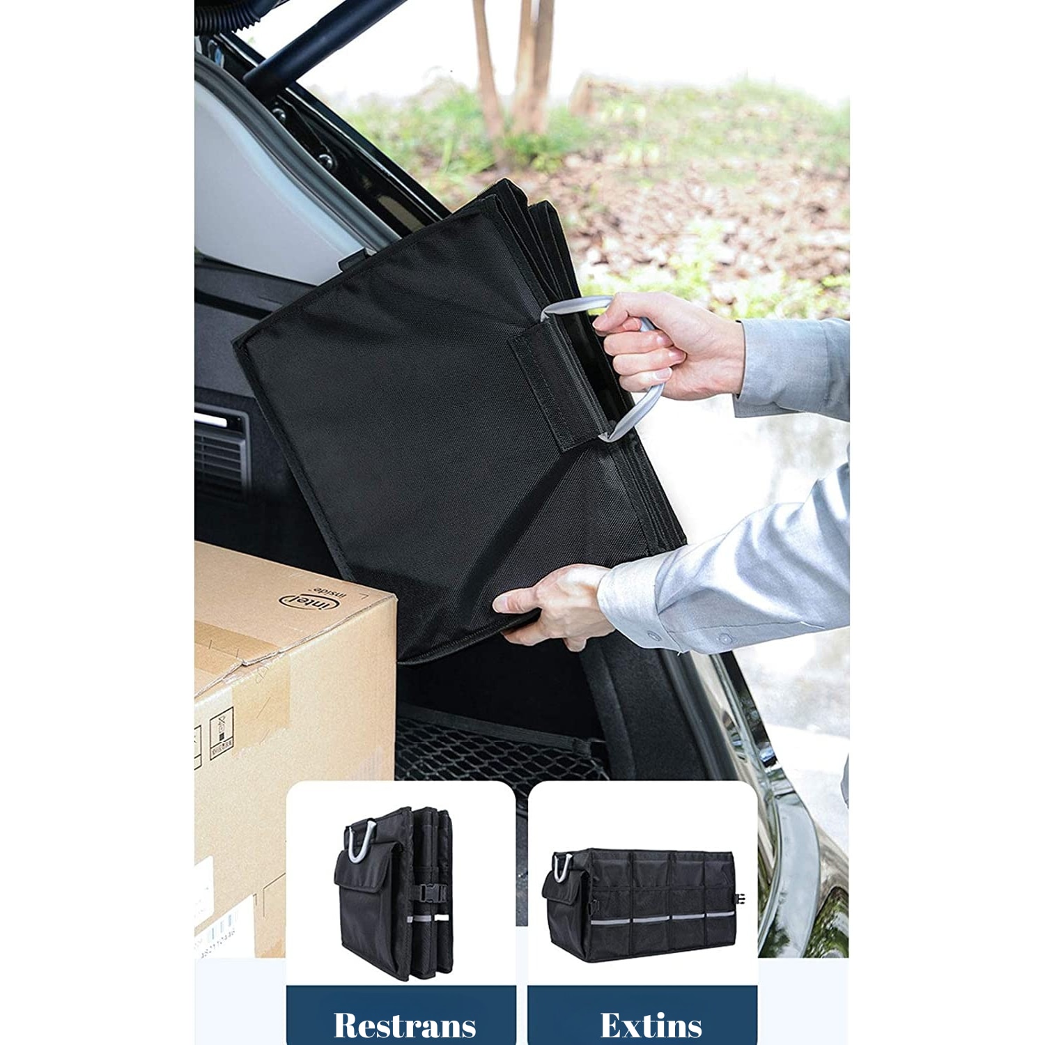 Organizator portbagaj auto, geanta multifunctionala, pliabil, 3 ...