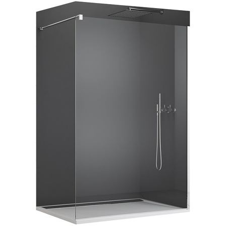 Paravan dus walk-in, Resing, sticla clara securizata, 8 mm, profil ...