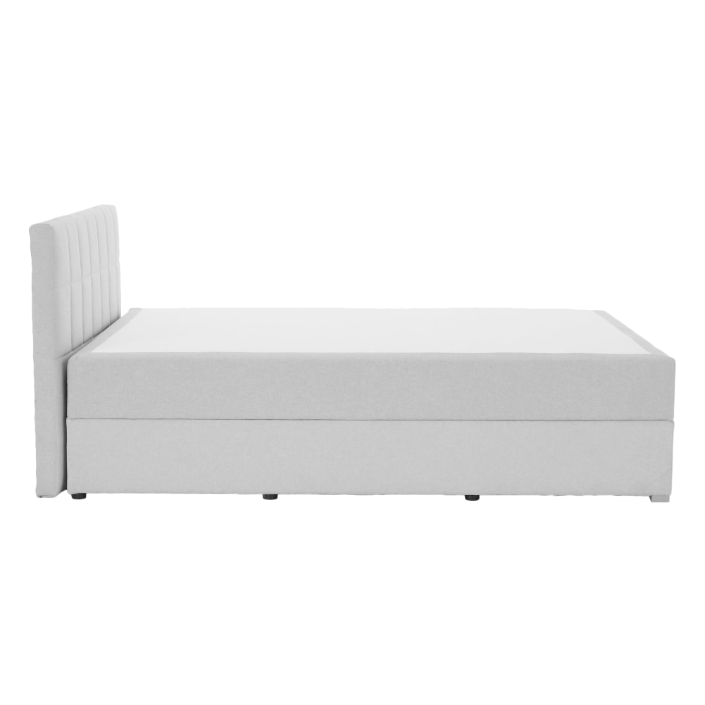 Pat boxspring gri Ferata 140x200 - eMAG.ro
