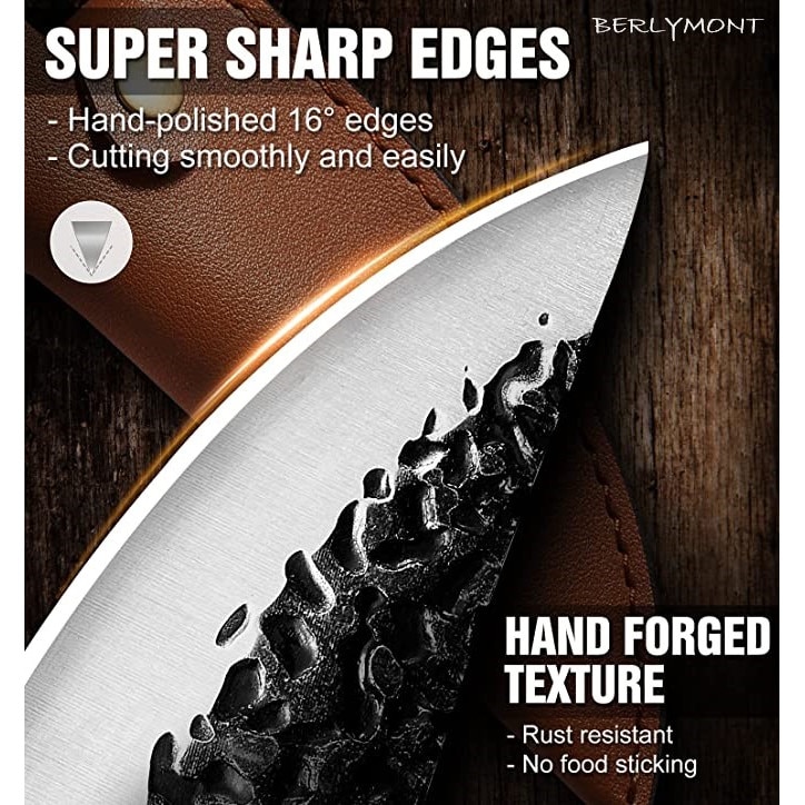 Set Cutite bucatar, Cutit macelar, Cutit japonez forjat manual, Full ...