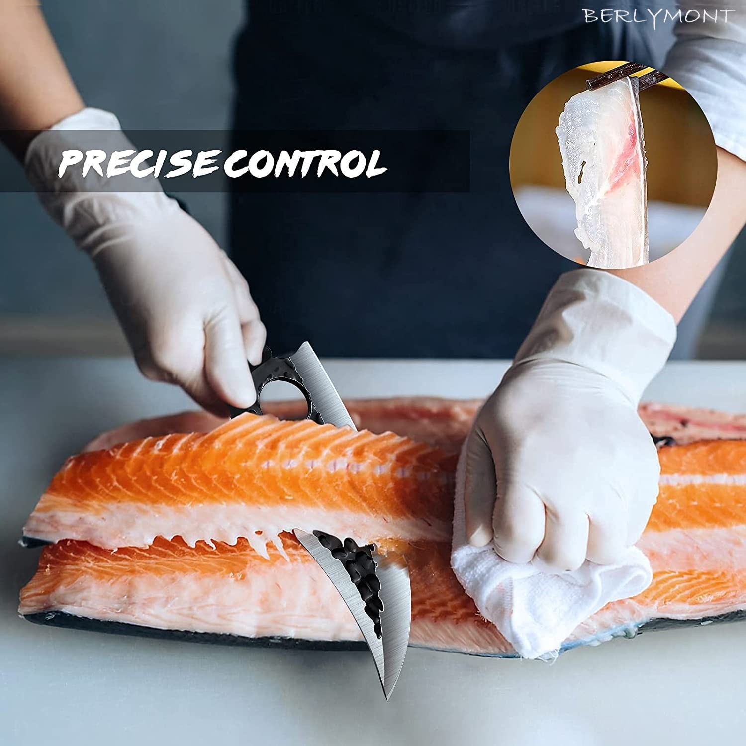 Set Cutite macelar, Cutit bucatar, Cutit japonez forjat manual, Full ...