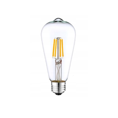 Bec LED cu filament retro, KOLORENO, ST64, Alb cald (2700K), E27, 10W ...