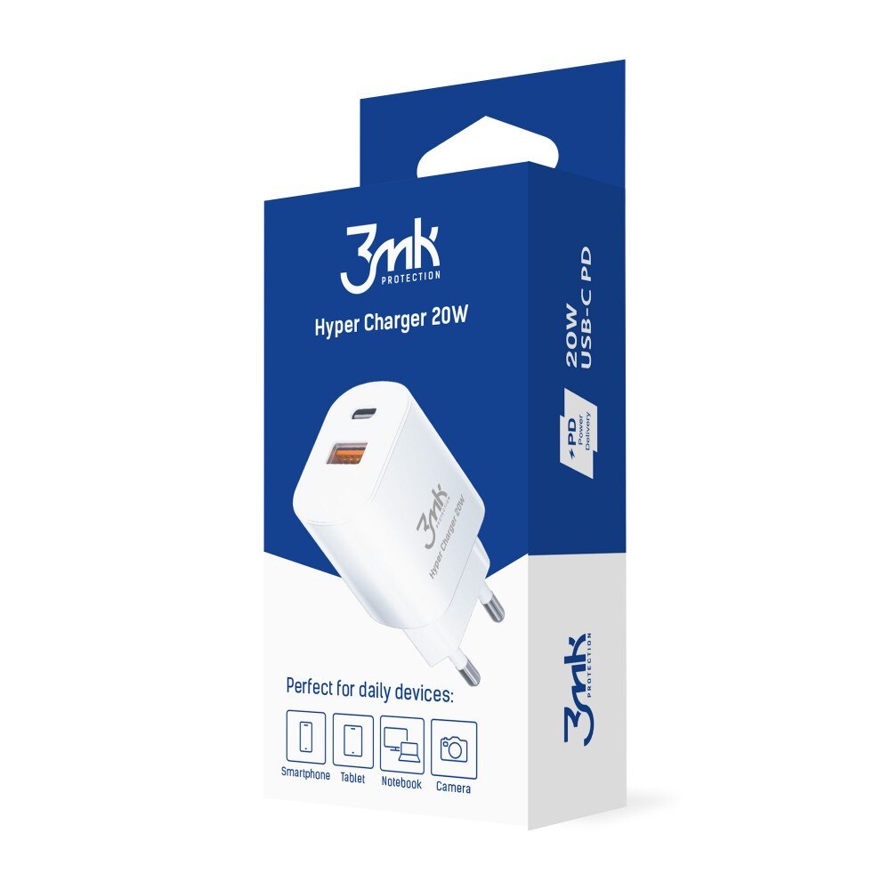 Hálózati Töltőfej Adapter Gyorstöltő Usb és Type C Port Qc3 0 20w
