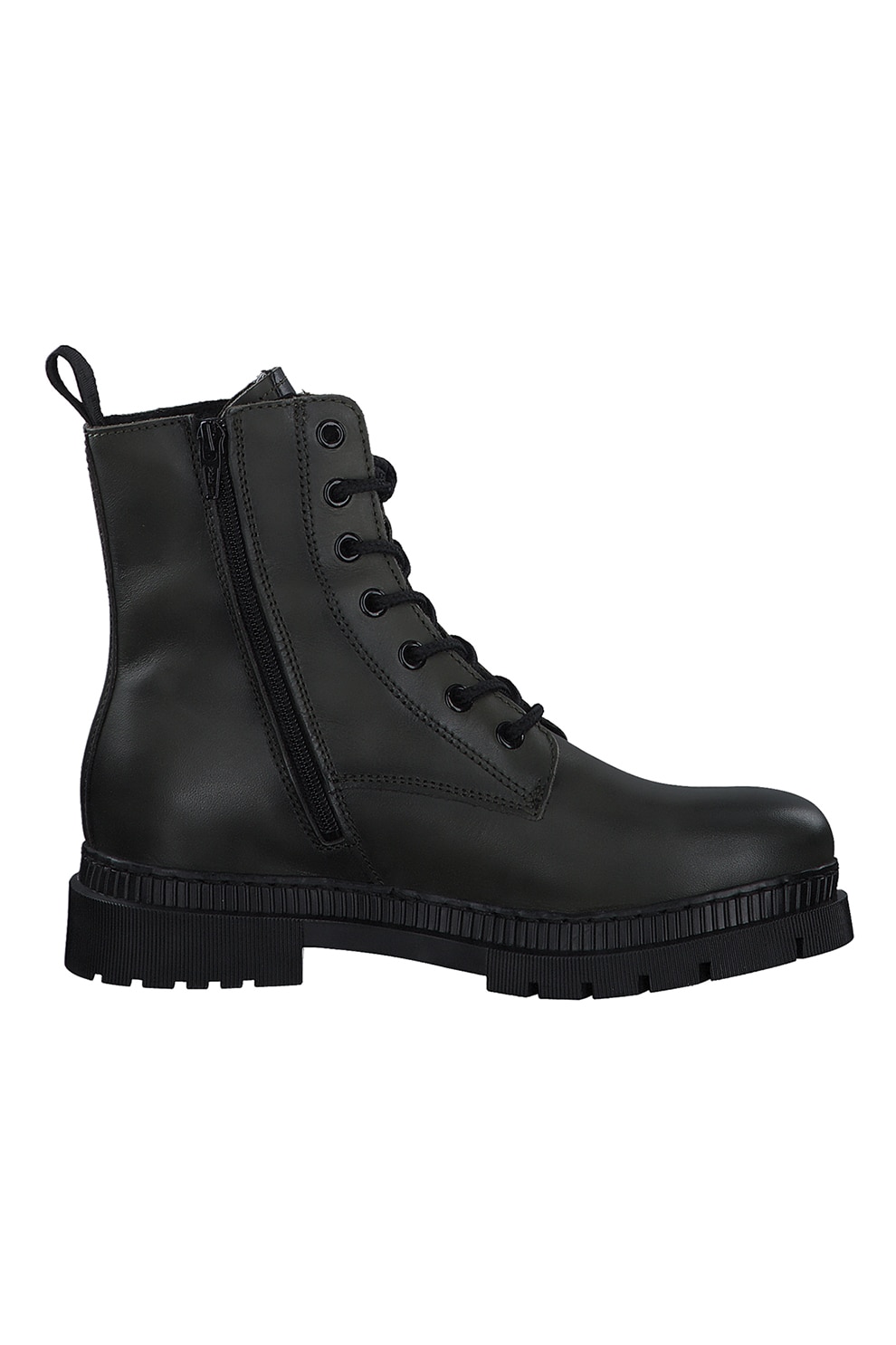 Tamaris, Ghete cu sireturi si fermoar, Negru, 39 - eMAG.ro