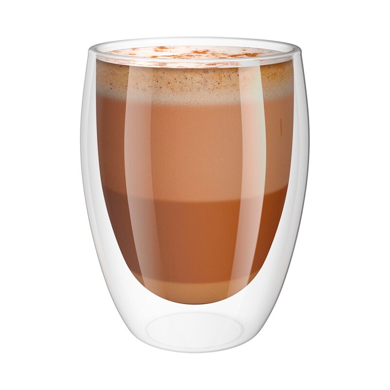 Pahar termo cafea si cappuccino cu perete dublu, sticla borosilicata ...