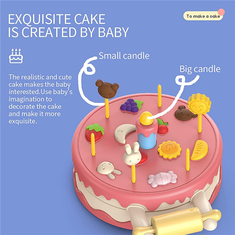 Set plastilina de colorat, Tort aniversar, Bucatarie, MorFansi, 3 ani+ ...