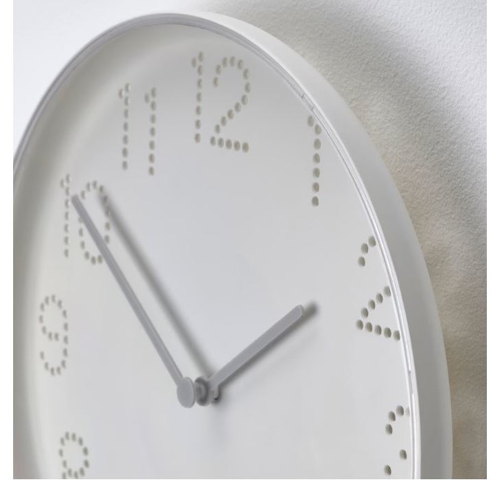 Ceas de perete alb, cu mecanism silentios, 25 cm - eMAG.ro