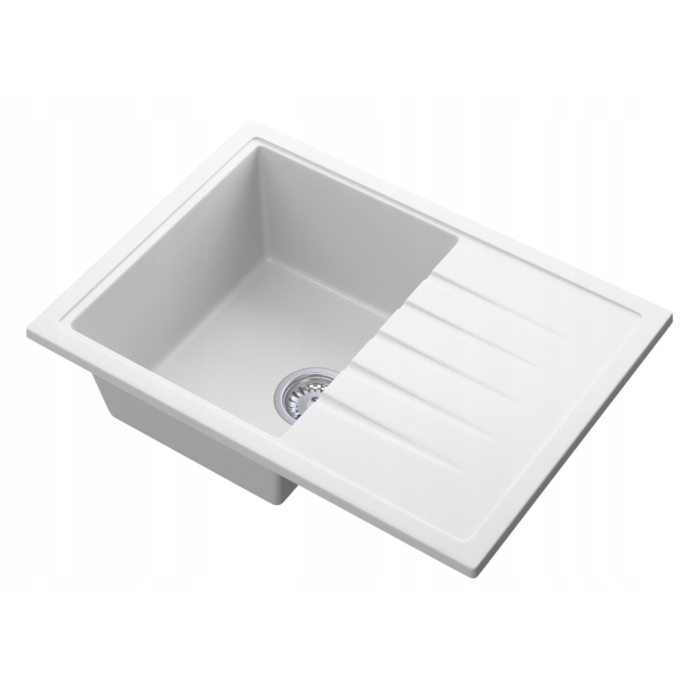 Set chiuveta bucatarie si spray 30 ml, Granitan, Granit, Alb - eMAG.ro