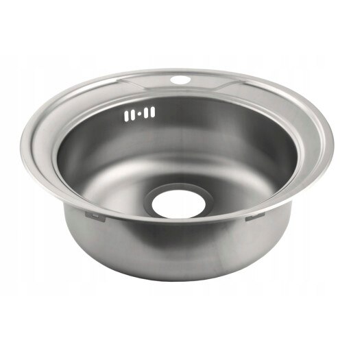 Chiuveta Granitan, Positano, Sifon manual, Inox, 485 x 365 x 135 mm ...