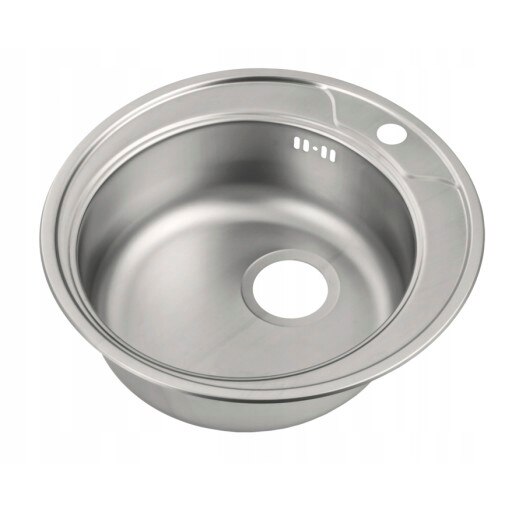 Chiuveta Granitan, Positano, Sifon manual, Inox, 485 x 365 x 135 mm ...