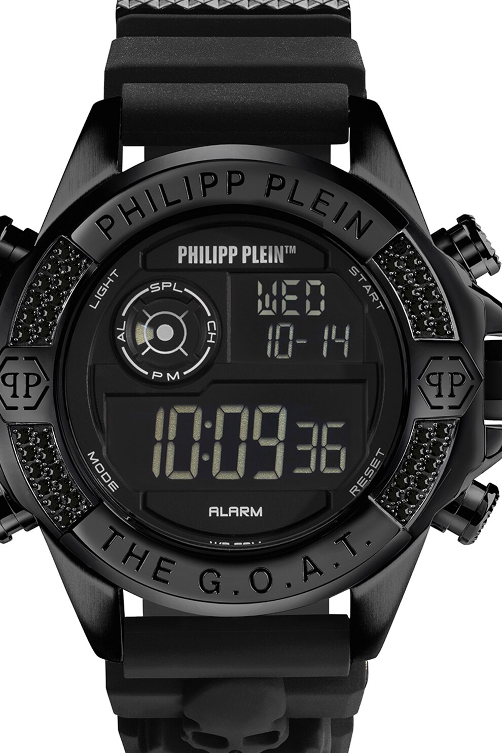 Philipp Plein, Ceas digital cu o curea de silicon, Negru - eMAG.ro