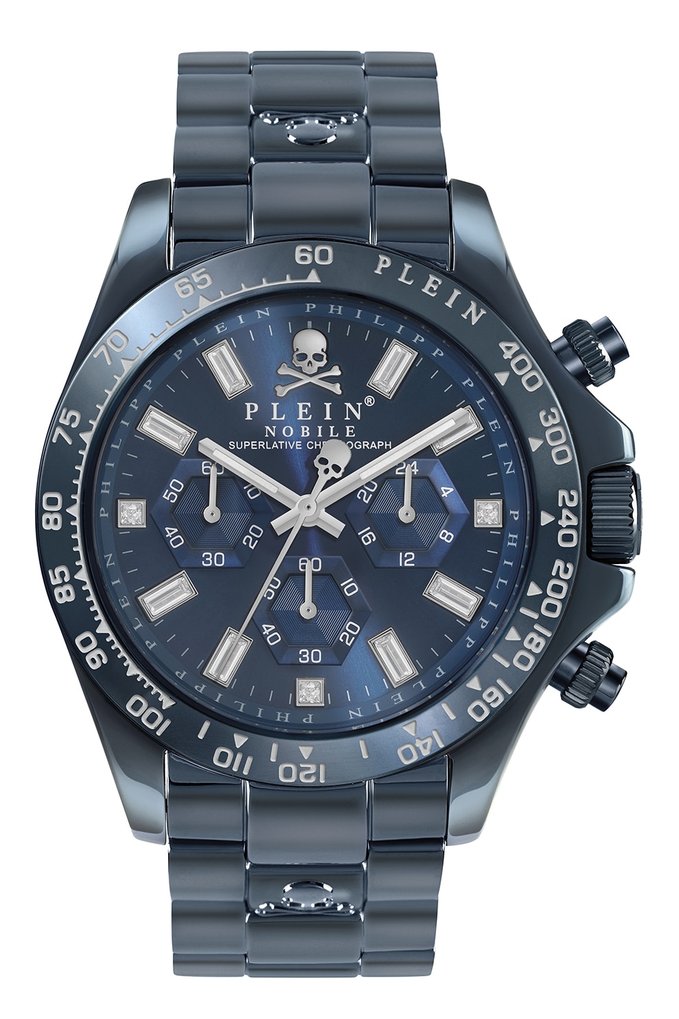 Philipp Plein, Ceas conograf de otel inoxidabil, Albastru - eMAG.ro