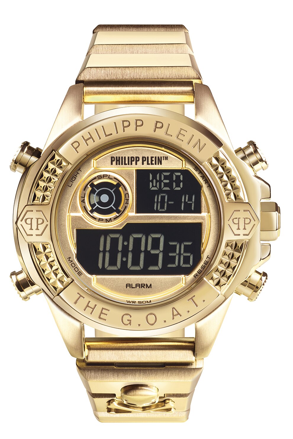 Philipp Plein, Ceas unisex digital de otel inoxidabil, Auriu - eMAG.ro