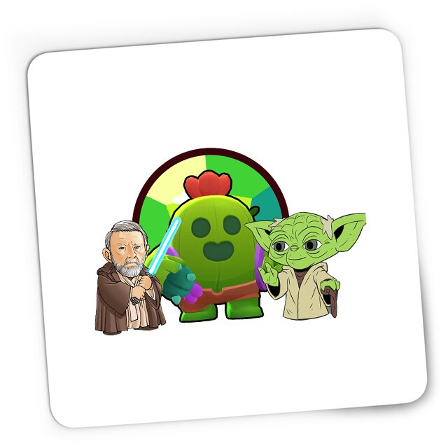 Гейминг подложка за мишка Brawl Stars Cactus Flower Bio StarWars Obi ...
