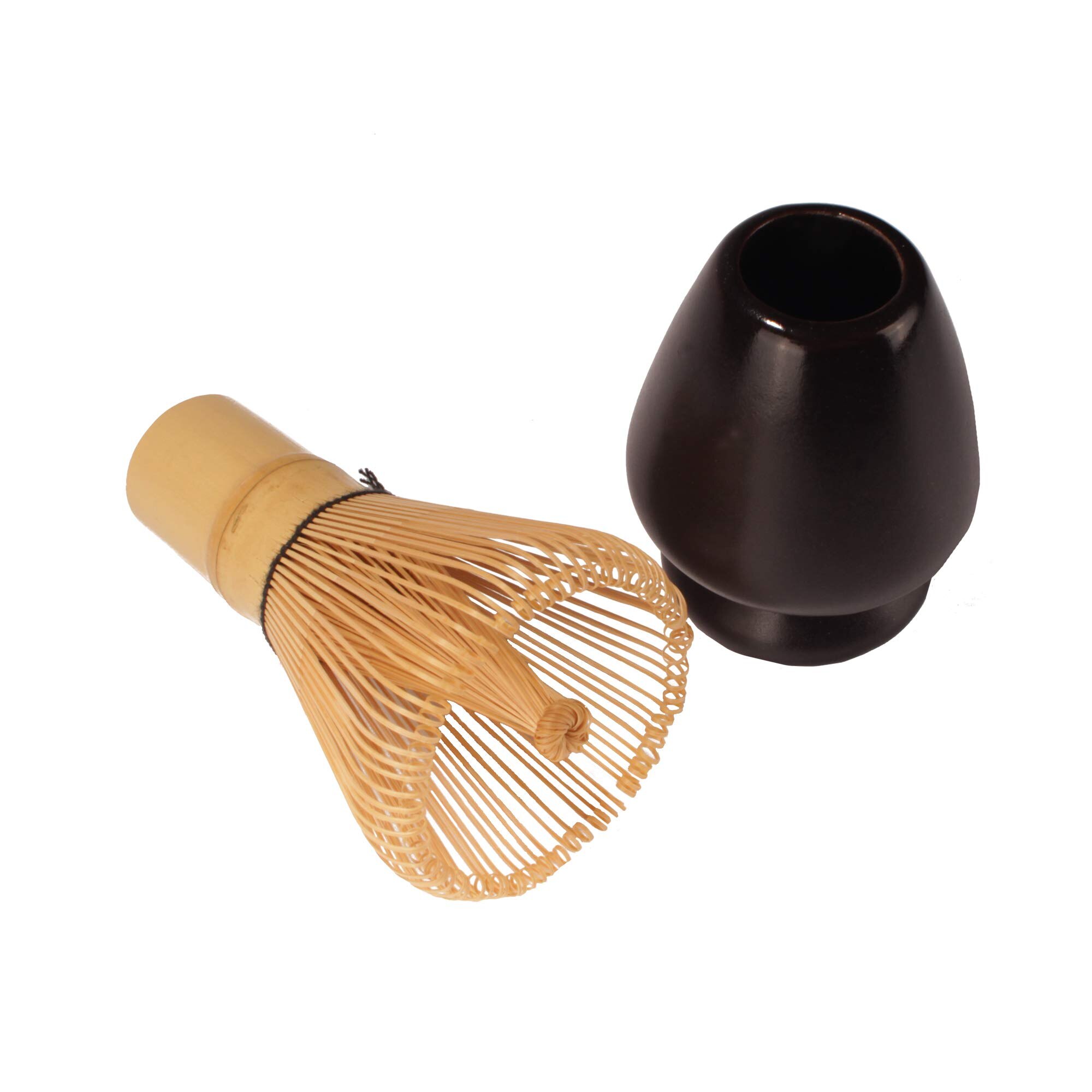 Set ceai Matcha, WALALLA, Ceramica/Bambus, Negru - eMAG.ro