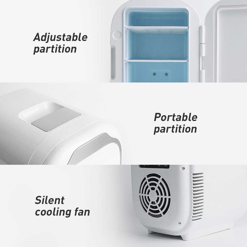 Mini frigider cosmetice Alb EZGETOP®, 12V/220V, dubla functie de ...