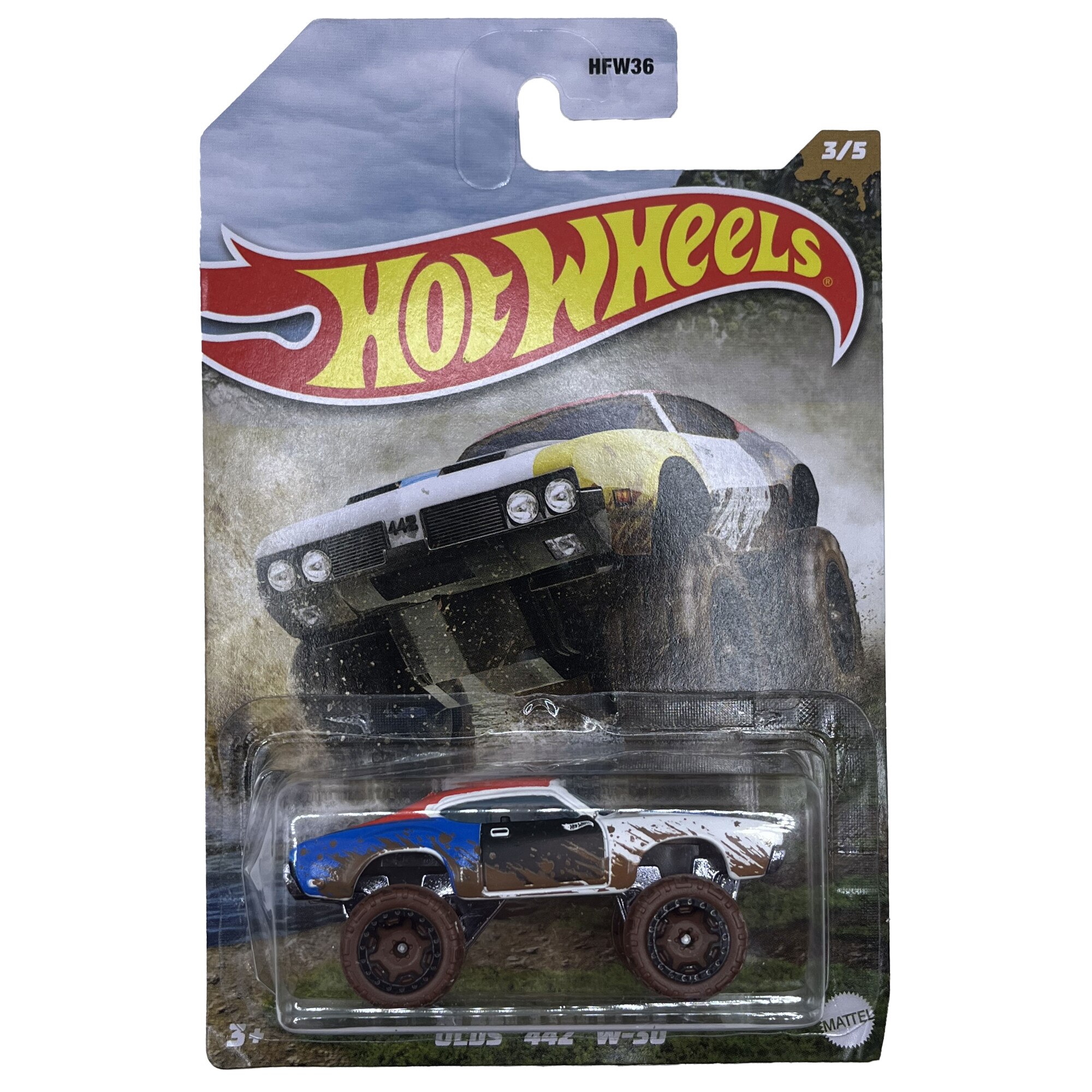 Masinuta Hot Wheels Mud Runners Olds 442 W-30 - eMAG.ro
