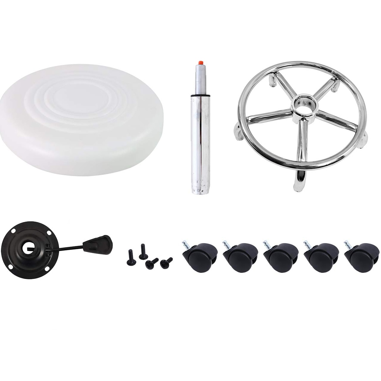 Scaun taburet salon cu roti si inaltime reglabila intre 42- 54 cm ...