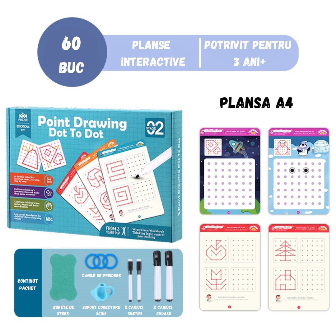 Planse interactive, uneste punctele, exerseaza controlul pixului, 3ani ...