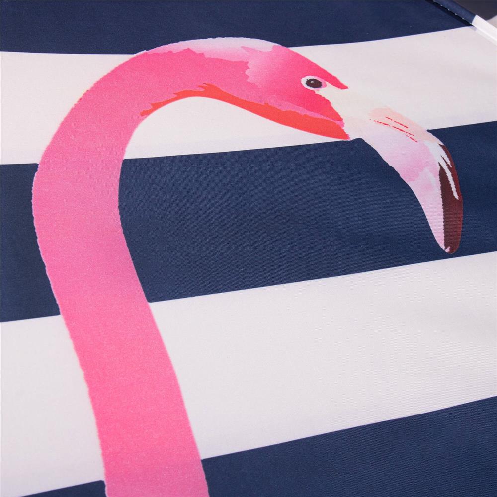 Umbrela de plaja pliabila, Sersimo BU019, 180cm, albastru alb, flamingo ...