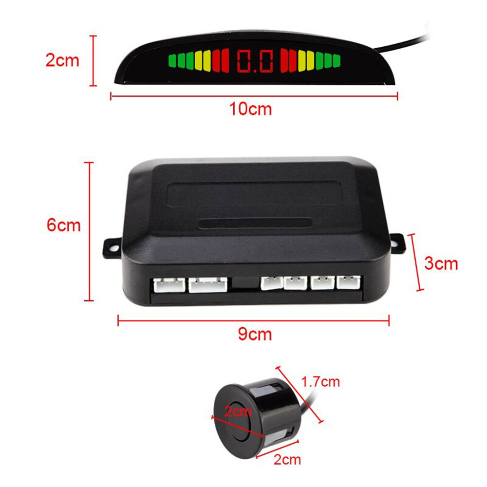 Senzori de Parcare Auto SIKS cu 4 Receptori, Display LED, Avertizare ...