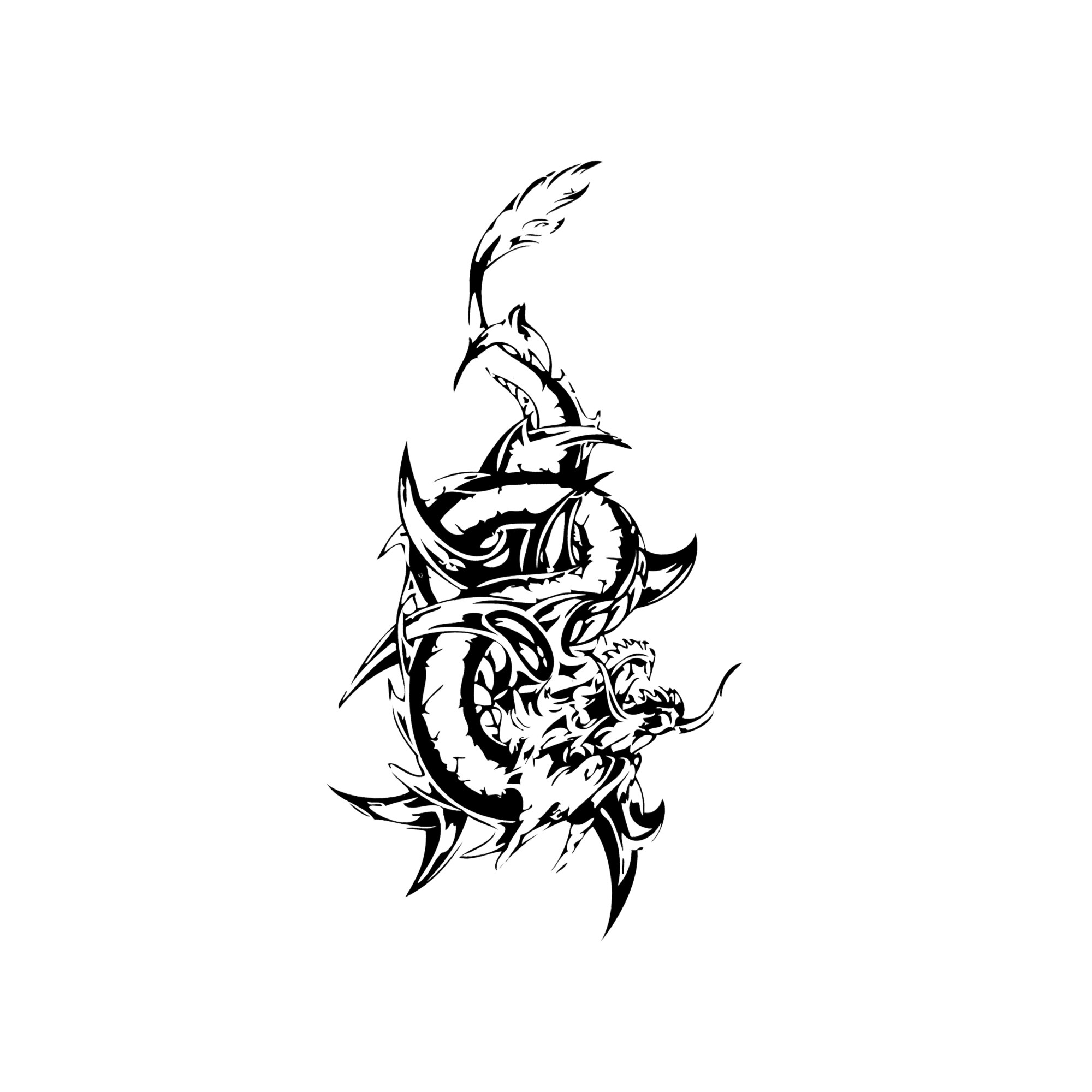 Tatuaj Temporar Destiny Dragon, 10x6cm pentru aplicare pe Corp ...