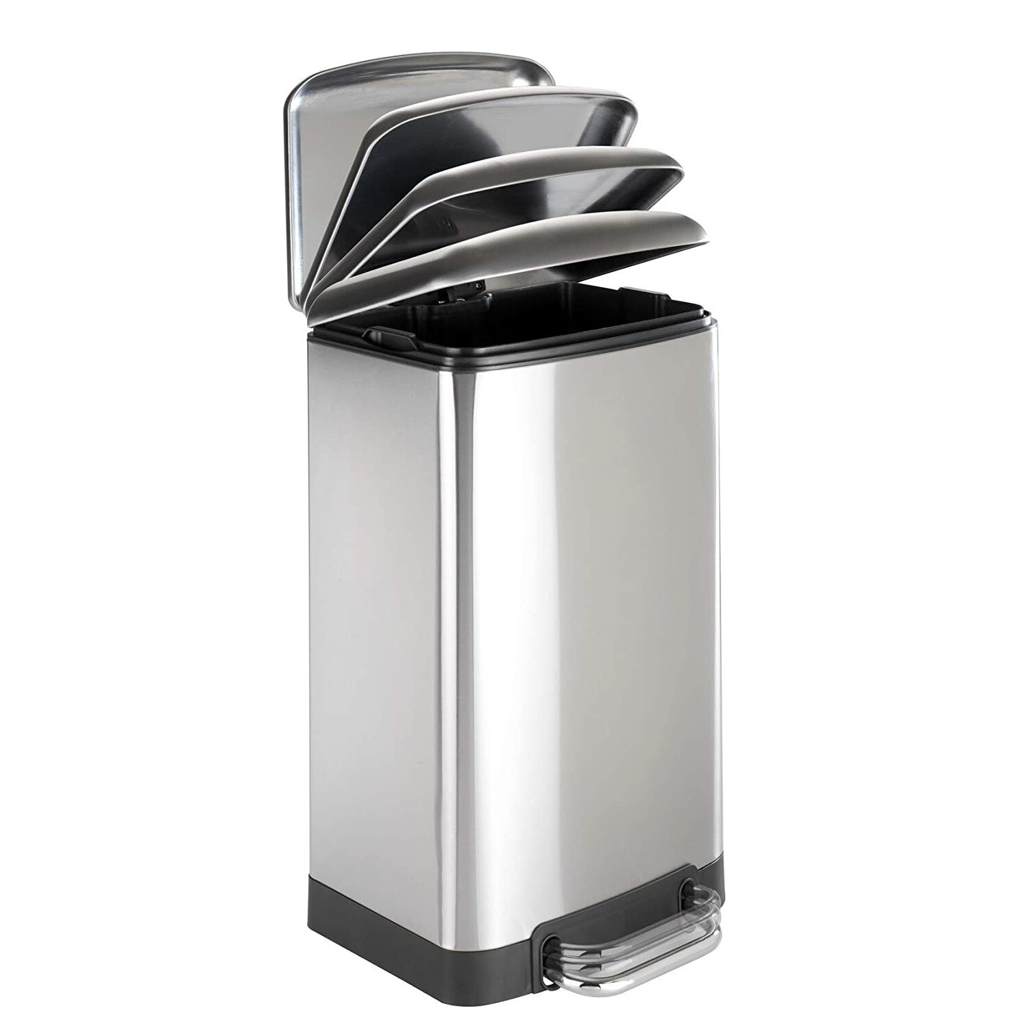 Cog gunoi cu pedala, inchidere Easy Close, 30L, anti amprenta, inox ...