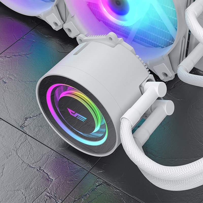 Cooler Procesor, Darkflash DX240, Lichid, AiO RGB, 2 x Ventilatoare 120 ...