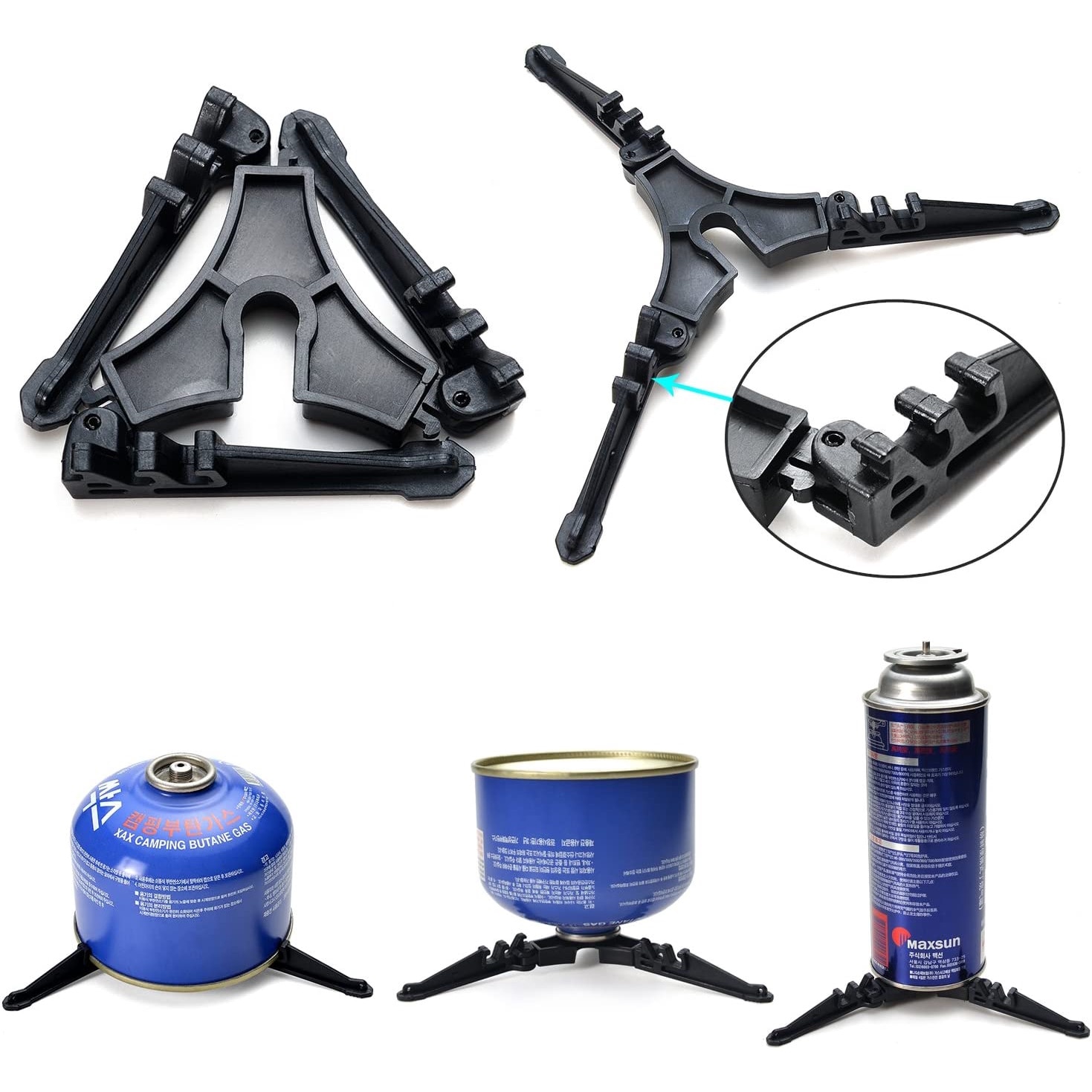 Set 10 accesorii camping, Silcon/Inox, Negru/Verde - eMAG.ro