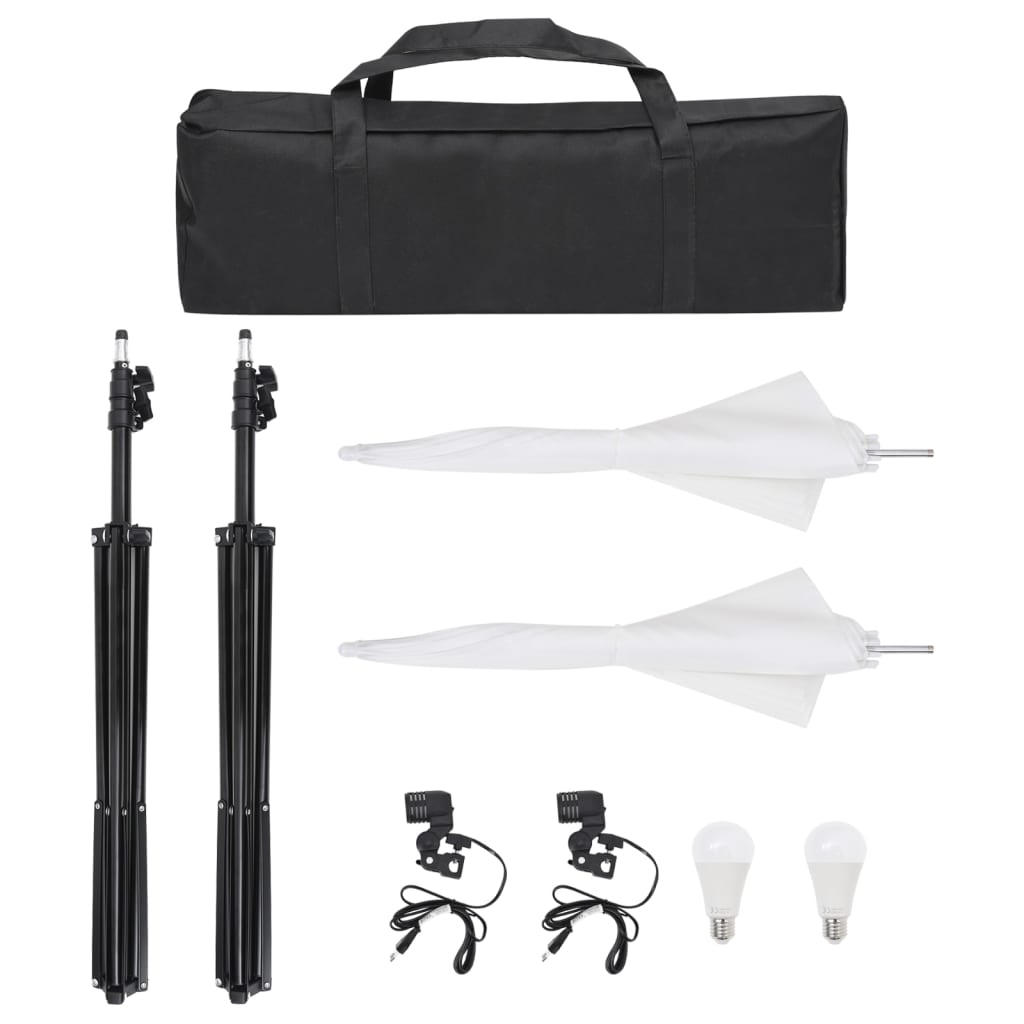 Set lumini studio foto cu trepiede si umbrele vidaXL, 78 si 230 cm ...