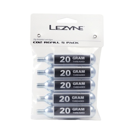 Set 5 cartuse CO2, Lezyne, 20 g, Argintiu - eMAG.ro