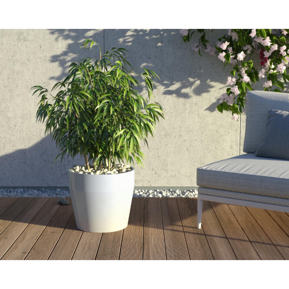 Ghiveci exterior Granitan, Monti, Granit, Alb - eMAG.ro